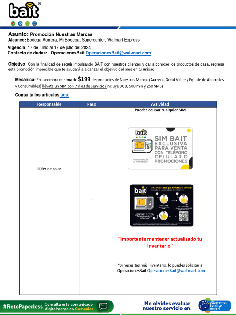 Promoción Nuestras Marcas y SIM Bait | PDF | Negocios | Finanzas y dinero