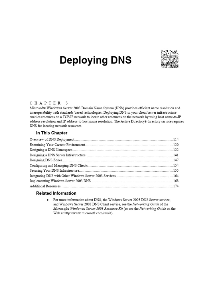 06 CHAPTER 3 Deploying DNS | PDF | Domain Name System | Domain Name