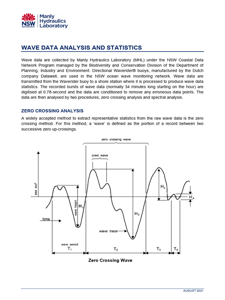 Wave Data Analysis and Statistics Aug 2021 | PDF | Spectral Density | Applied And ...