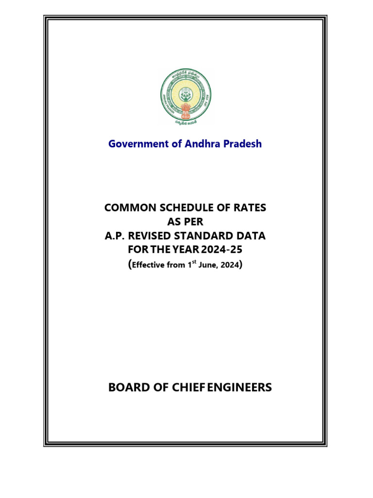 Annual Sor-2024-25 (Part-I, II, IV & III) | PDF | Construction ...