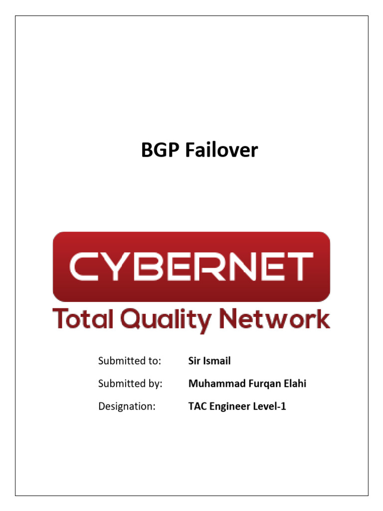 BGP Failover | Download Free PDF | Network Layer Protocols | Wide Area Network