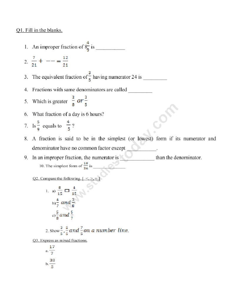 6th Fraction | PDF