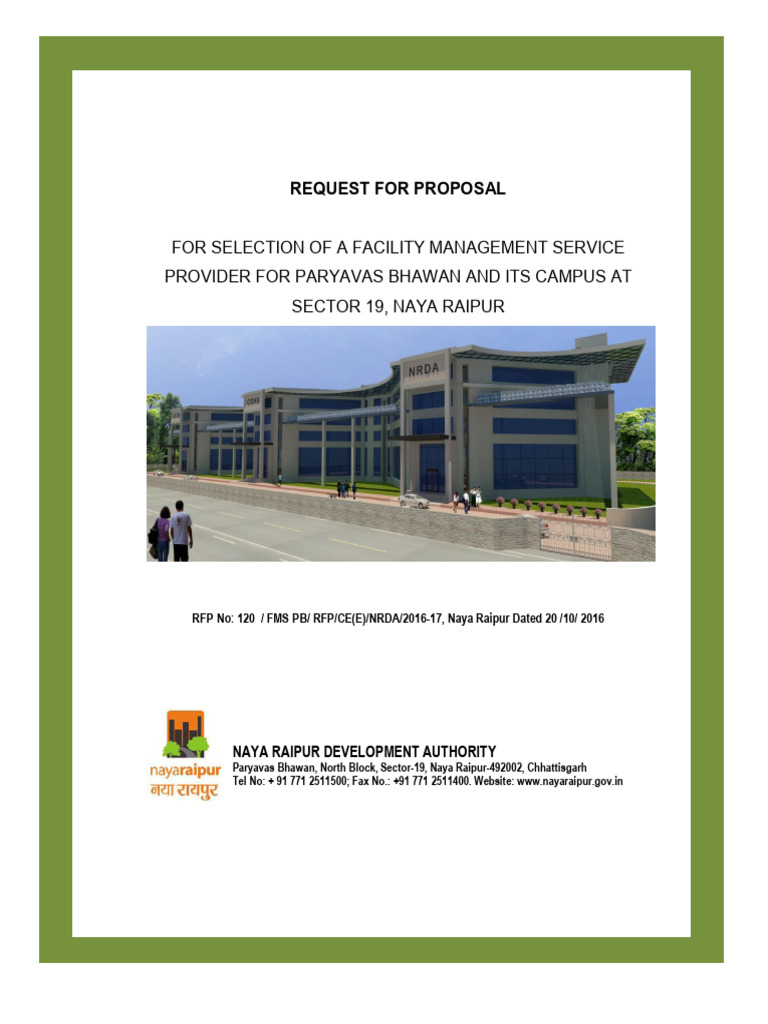 RFP Facility Management 29102016 | PDF | Request For Proposal | Audit