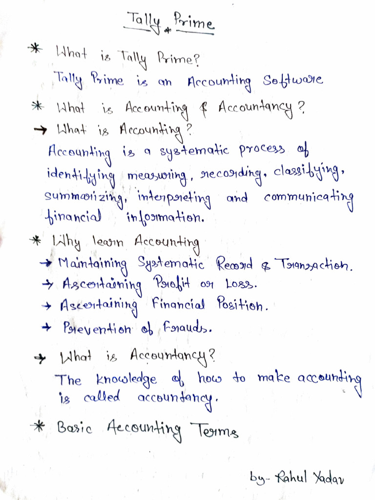 Tally prime notes | Download Free PDF | Debits And Credits | Balance Sheet