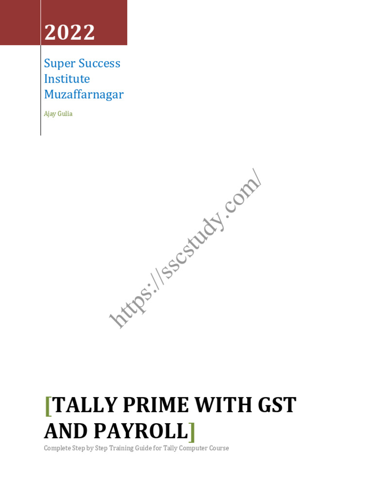 Tally Prime Training Guide with GST & Payroll | PDF | Debits And ...