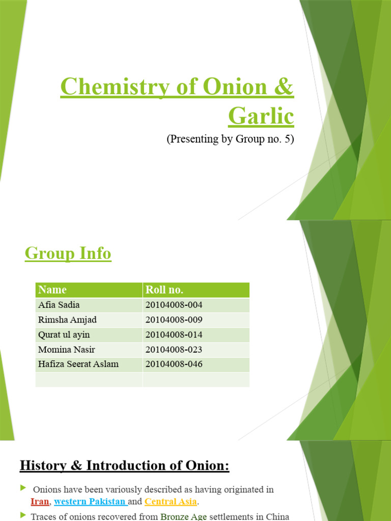 Chemistry of Onion & Garlic | PDF