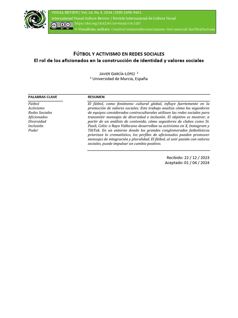 Fútbol y Activismo en Redes Sociales: El Rol de Los Aficionados en La ...