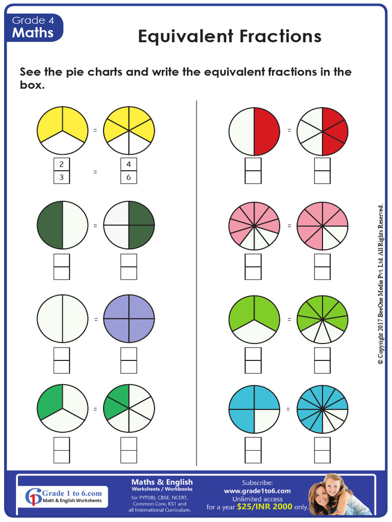 Equivalent Fractions | PDF