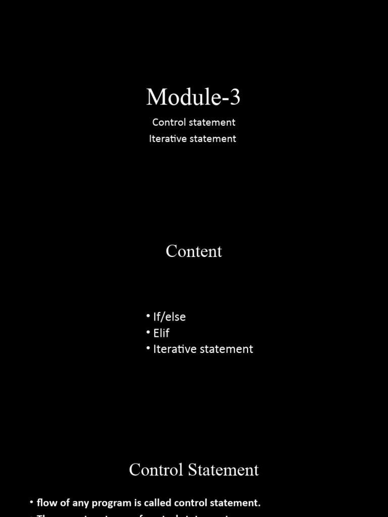 Module-3(control_statement) | PDF