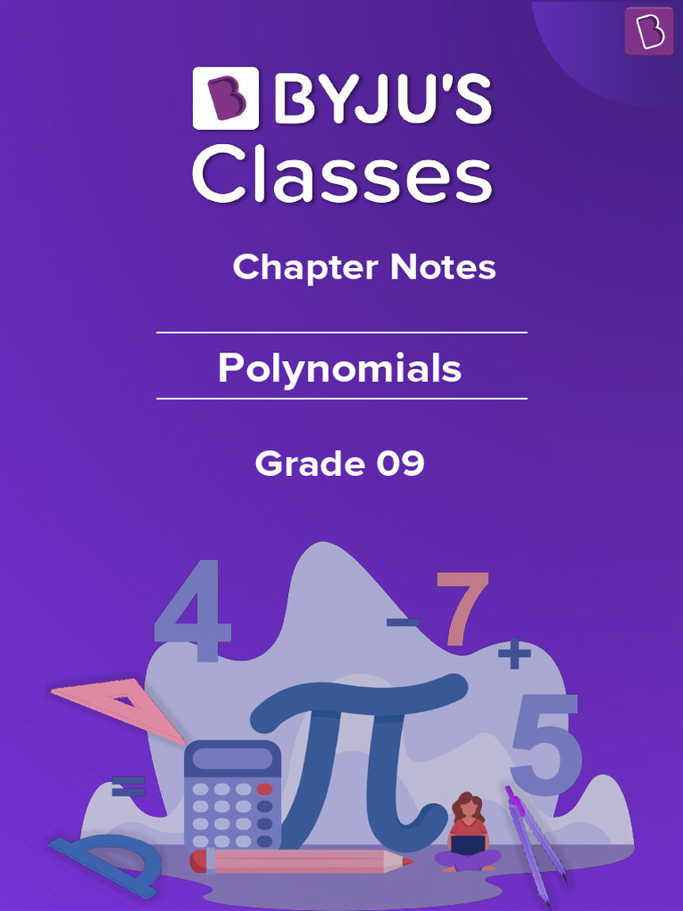 CBSE G+09 Polynomials Notes | PDF | Factorization | Polynomial CBSE G+09 Polynomials Notes | PDF | Factorization | Polynomial