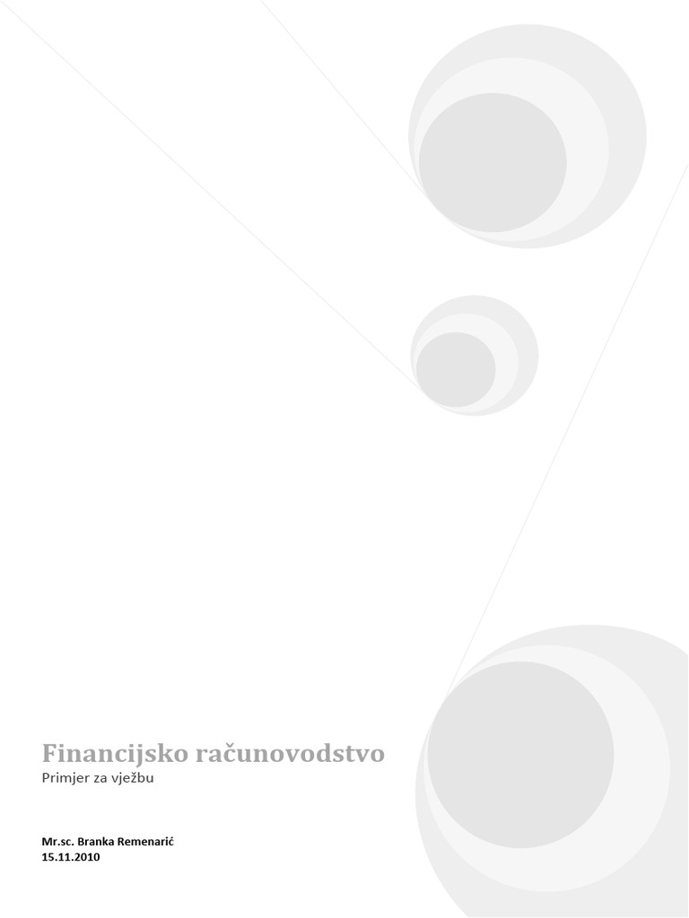 Financijsko Računovodstvo Primjer Za Ispit | PDF