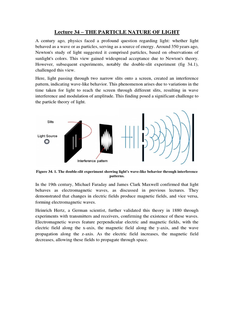 lec34 phy101 | PDF | Photon | Electron