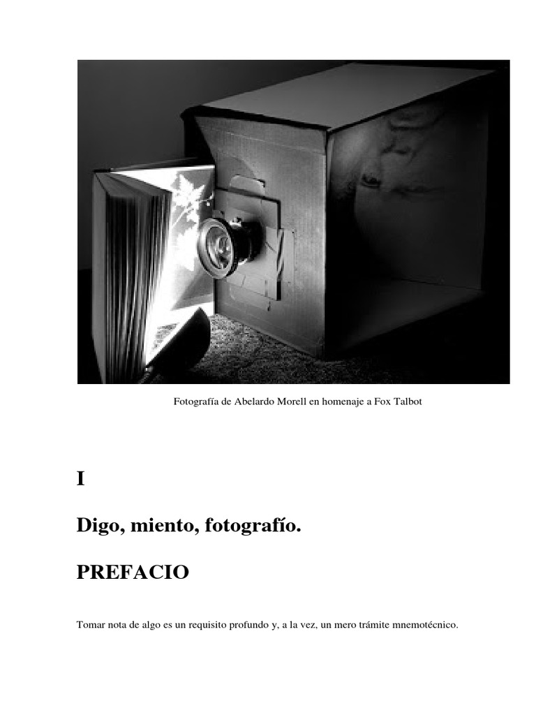 Digo Miento Fotografio | PDF | Imagen | Pensamiento