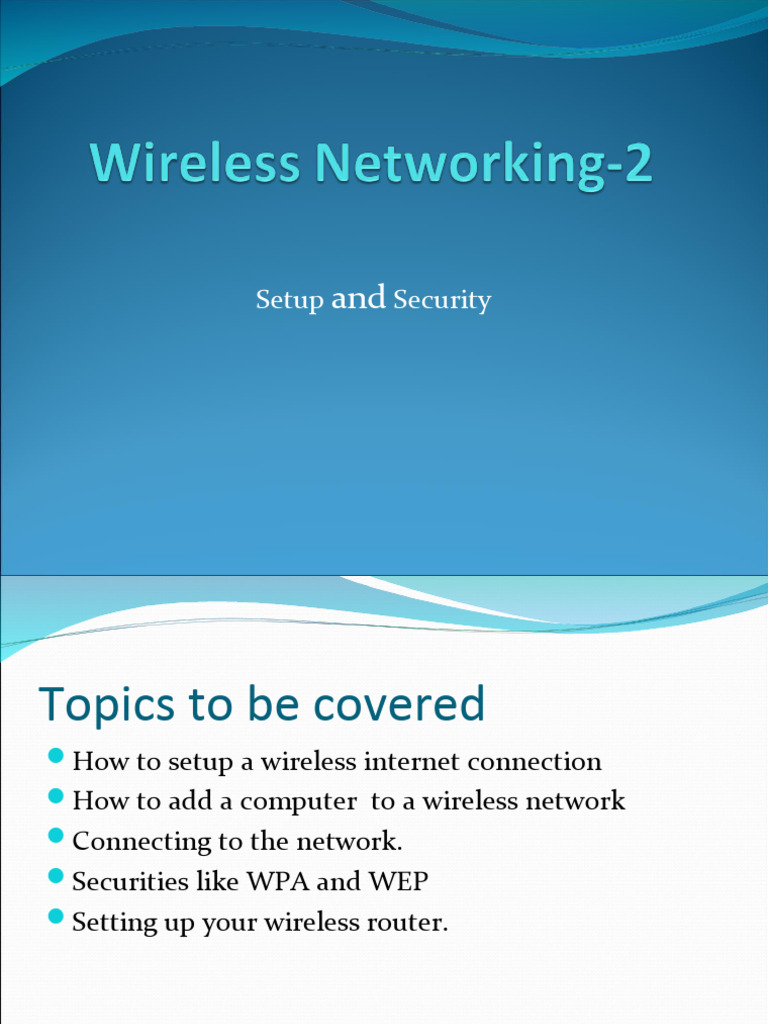 Wireless Networking-2A | PDF | Key (Cryptography) | Internet Protocols