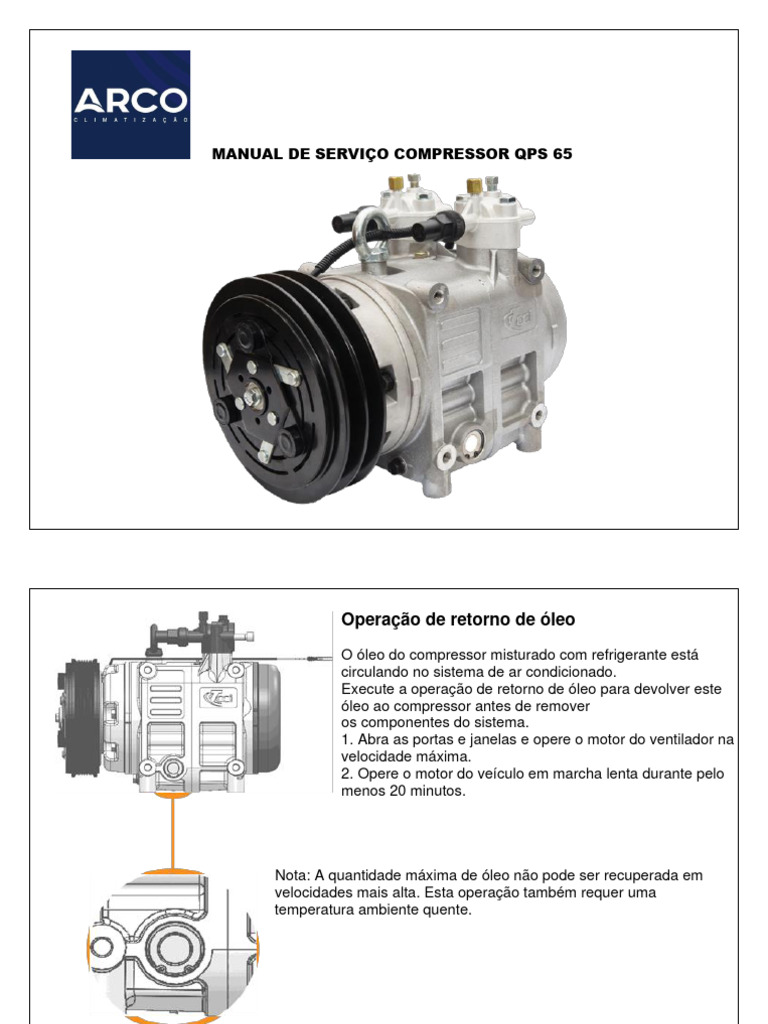 Manual Compressor QPS65 | PDF | Ar condicionado | Engenharia Mecânica