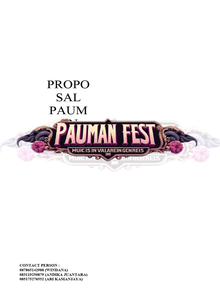 Proposal Pauman Fest 2024 | PDF
