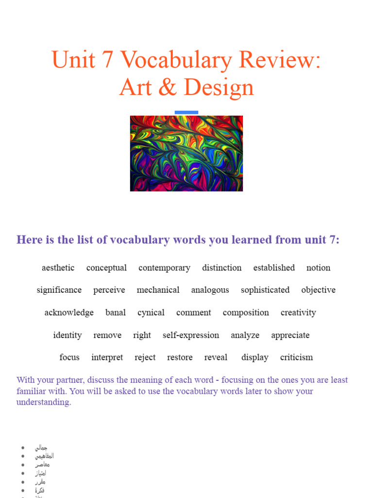 Unit 7 Vocabulary Review | PDF