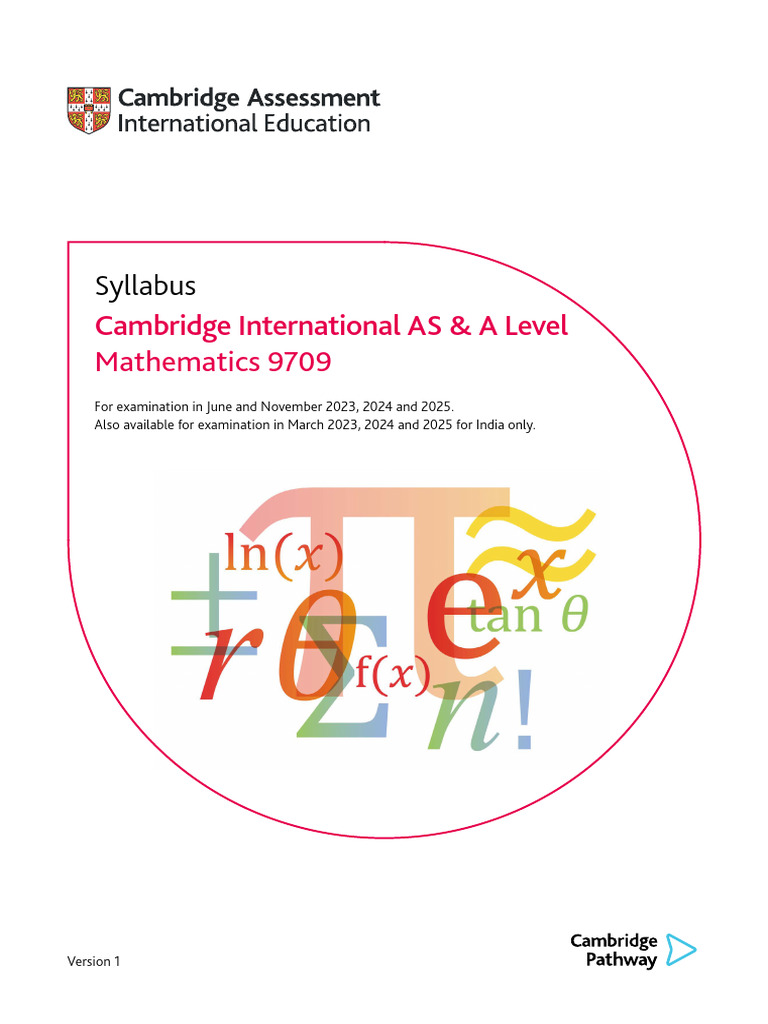 Open 597421-2023-2025-Syllabus | PDF | Trigonometric Functions | Quadratic Equation