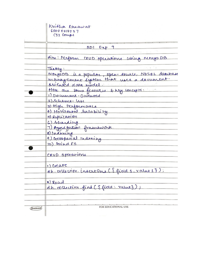 Bdi Exp9 60004210237 | PDF