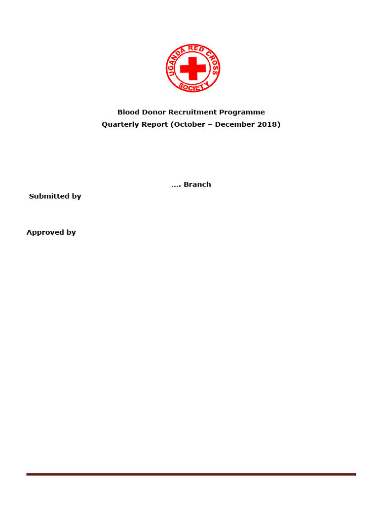 BDR report format | PDF | Blood Donation | Blood Transfusion