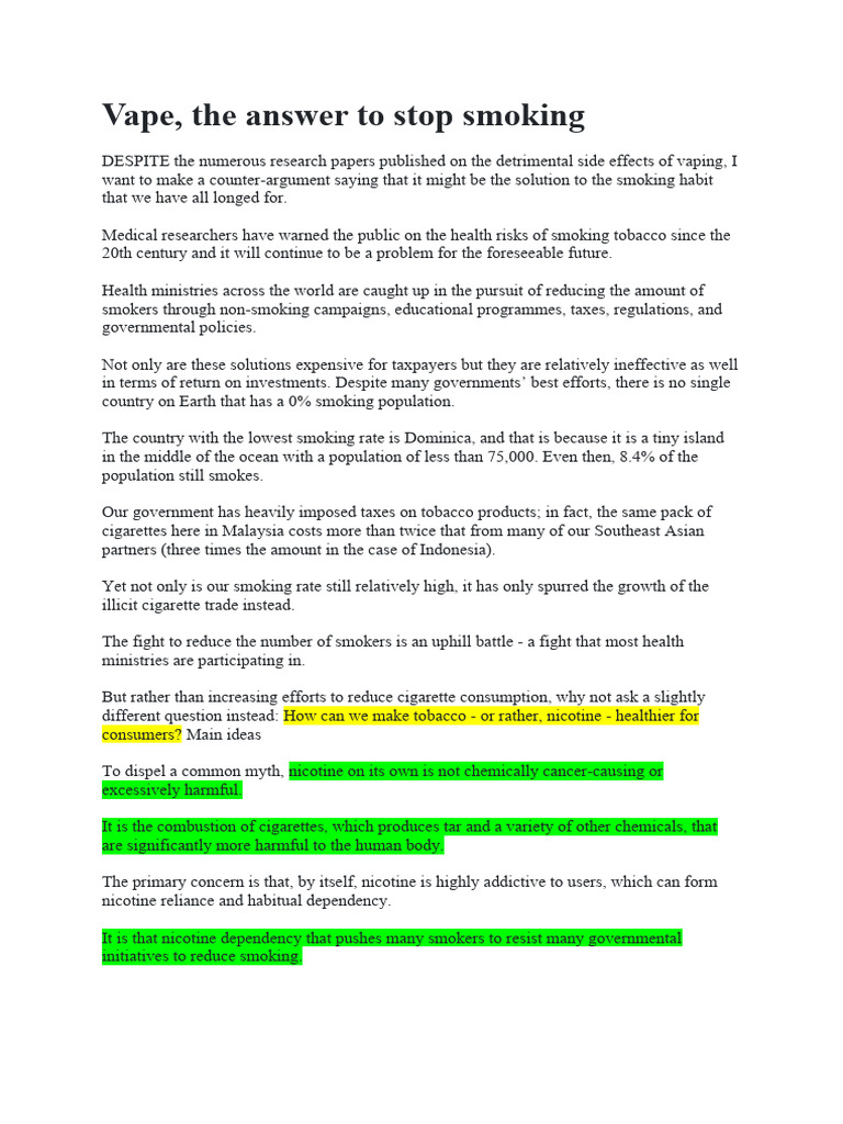 Assessment 4 - Evaluative Commentary Writing | PDF | Electronic Cigarette | Tobacco Smoking