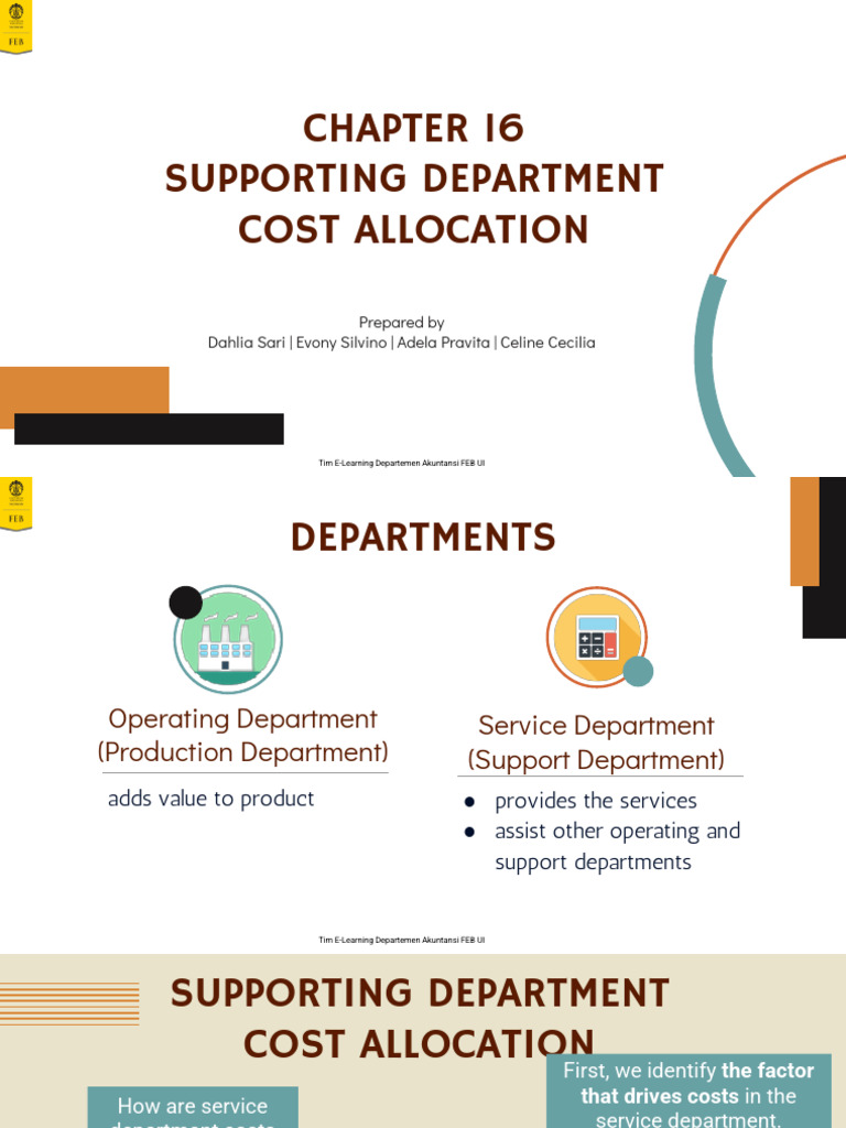 Support Department Cost Allocation | PDF | Business | Business Economics