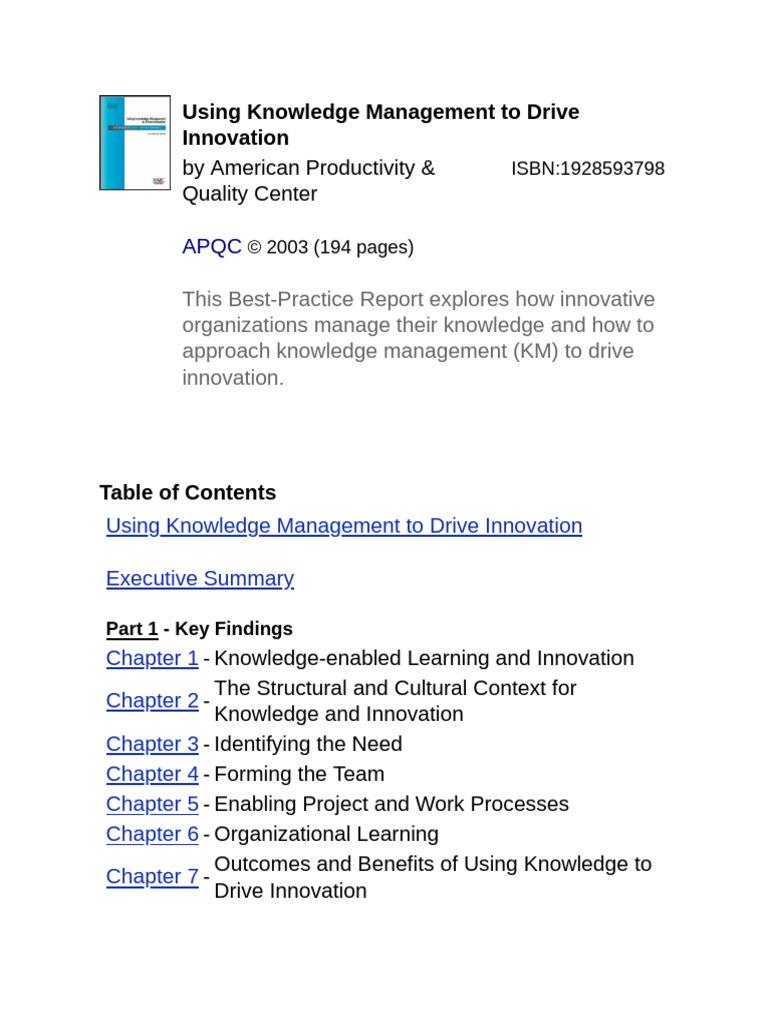 (Consortium Learning Forum Best-Practice Report) - Using Knowledge ...