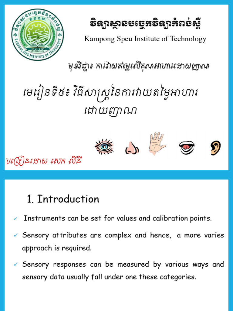 05. Method of Sensory Evaluation | Download Free PDF | Level Of Measurement | Hedonism