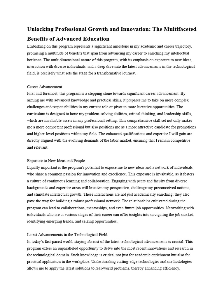 Unlocking Professional Growth and Innovation | PDF | Innovation | Expert