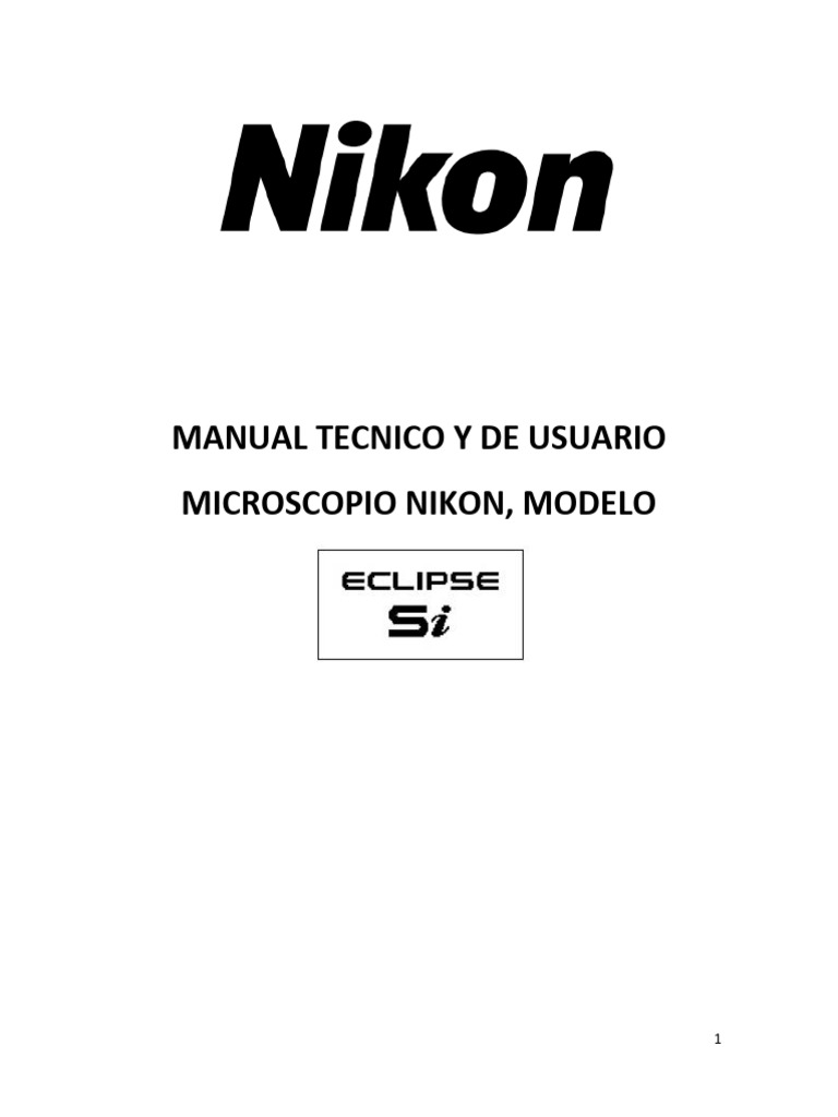 Manual Eclipse Si Español | PDF | Óptica | Microscopio