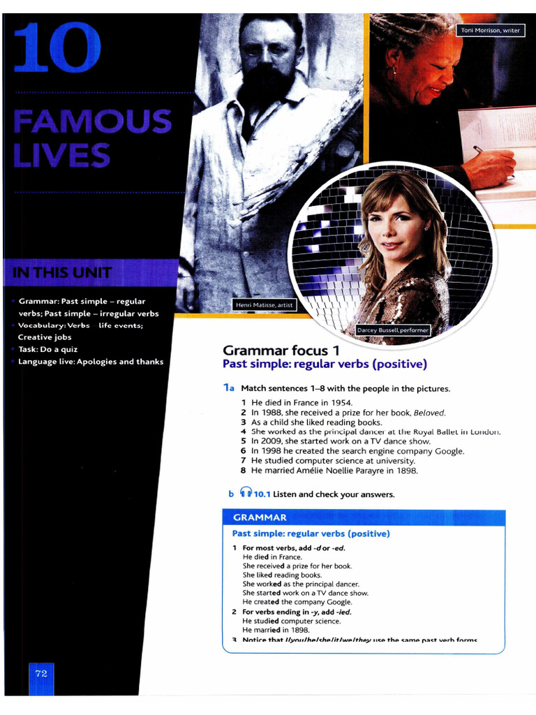 Past Simple Regular And Irregular Verbs Pdf