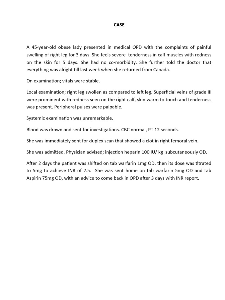 Case DVT. Reviewed | PDF | Science & Mathematics