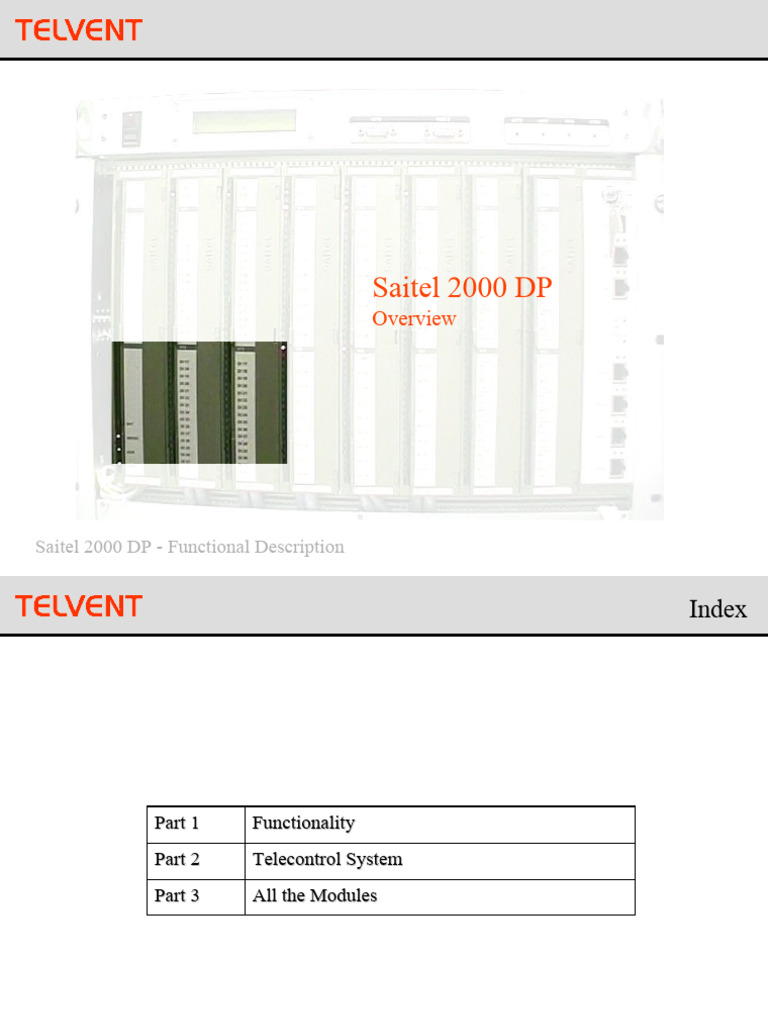 Saitel 2000 DP Functional Overview | PDF | Input/Output ...