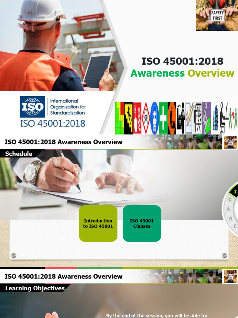 ISO 45001:2018 Awareness Training Guide | PDF | Occupational Safety And ...