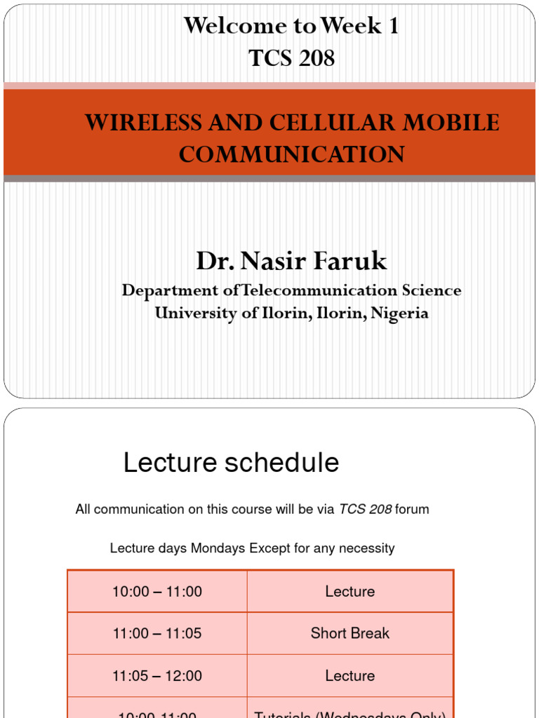 Week 1 - General Overview of The Course, Mobile Technologies and Service | PDF | Cellular ...