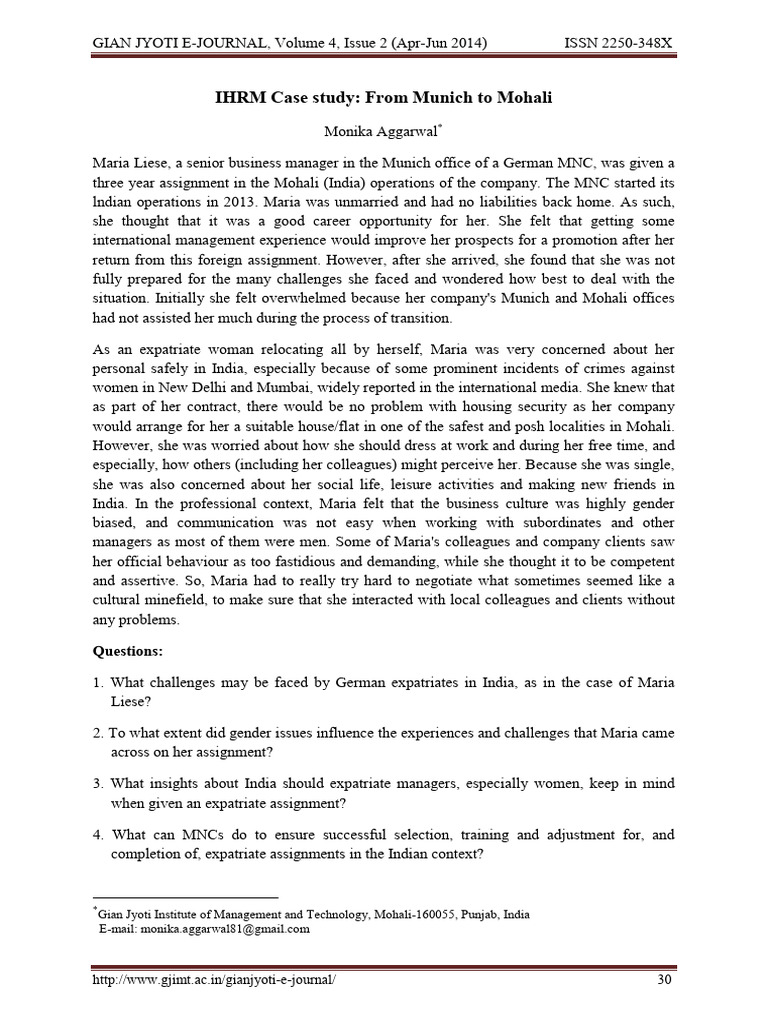 IHRM CASE | PDF | Behavioural Sciences | Communication