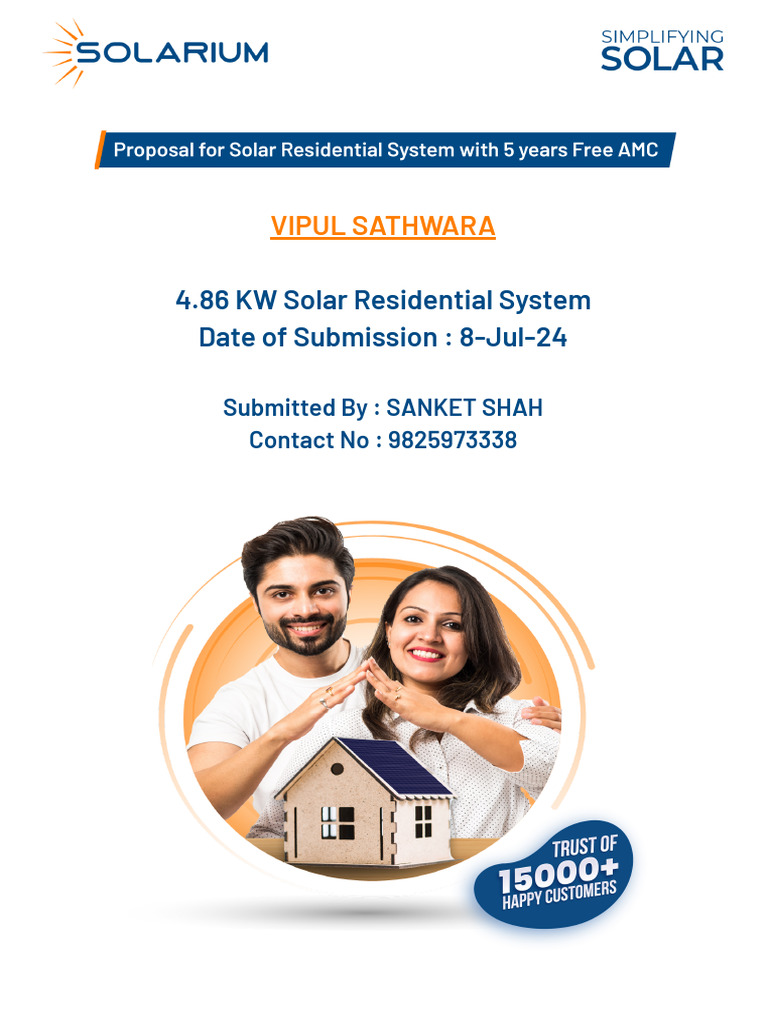 Vipul Sathwara 4.86 KW | PDF | Photovoltaic System | Photovoltaics