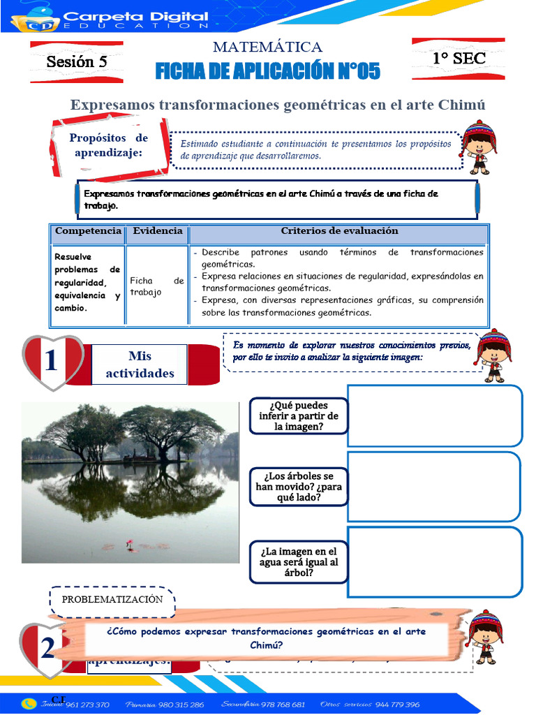 1° Ficha de Aplicación-Sesión5-Sem.3-Exp.4-Mate | PDF | Aprendizaje | Evaluación