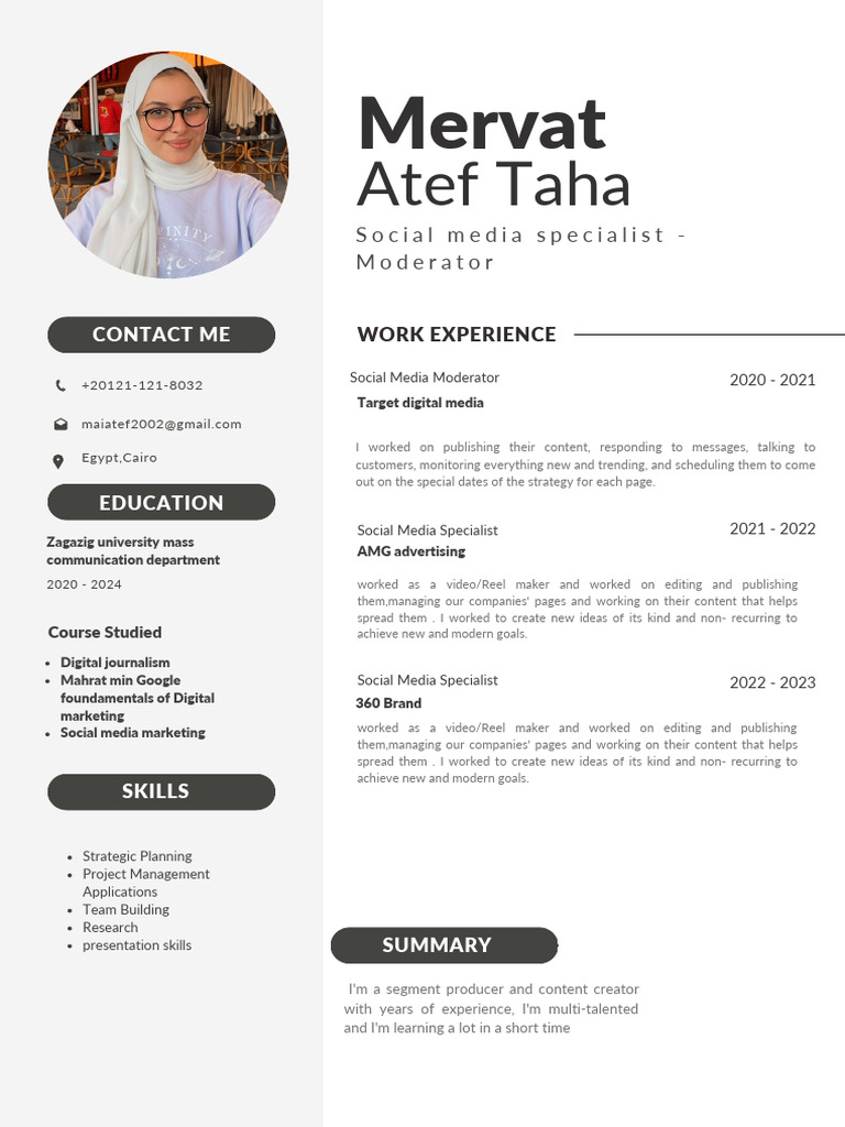 Mervat, Reel Creator | PDF | Career & Growth | Art