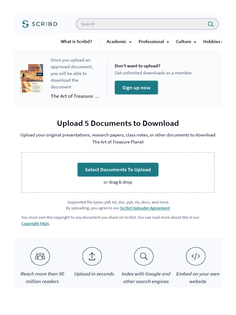 Upload A Document - Scribd | PDF | Scribd | Web 2.0