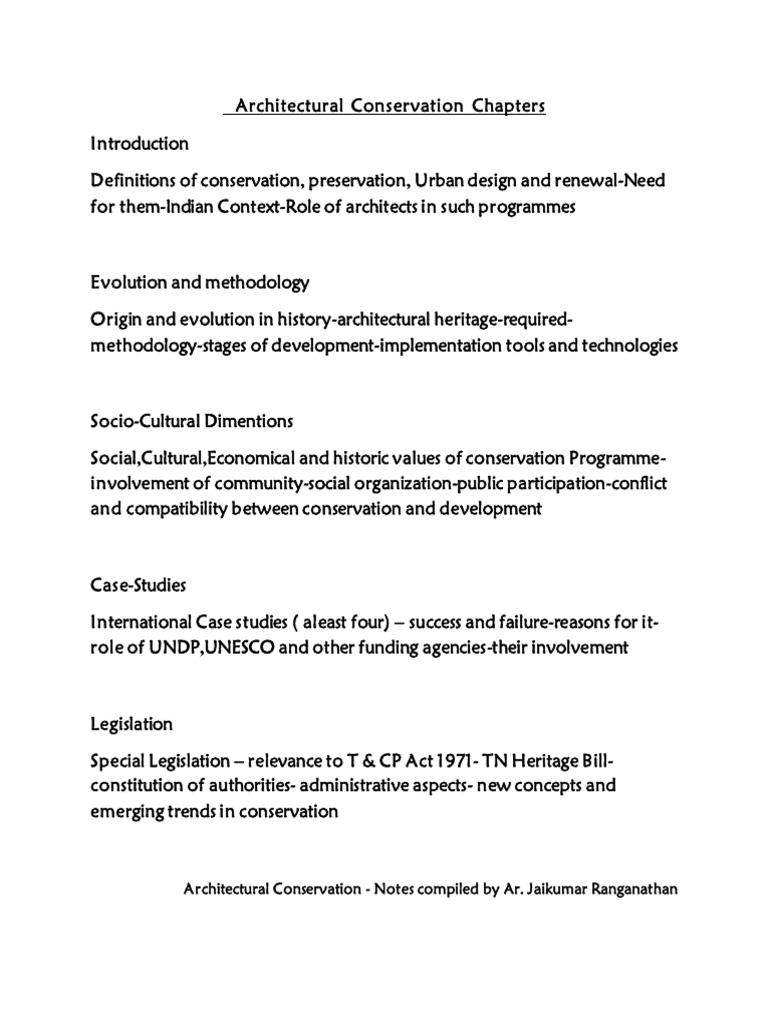 Architectural Conservation Insights | PDF | Cultural Heritage ...
