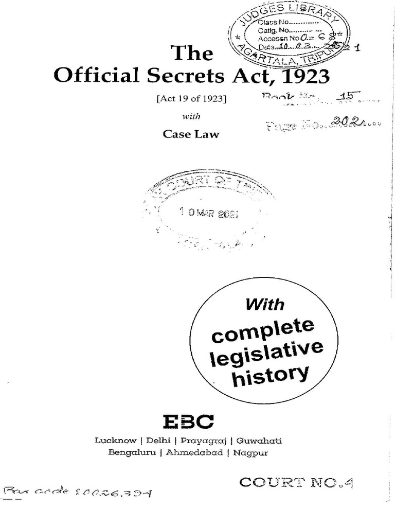 Official Secrets Act, 1923 | PDF