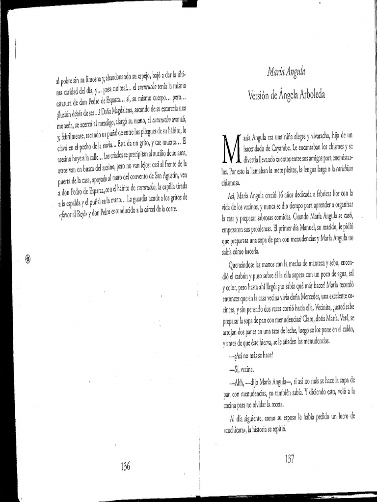 Maria Angula Por Angela Arboleda | PDF