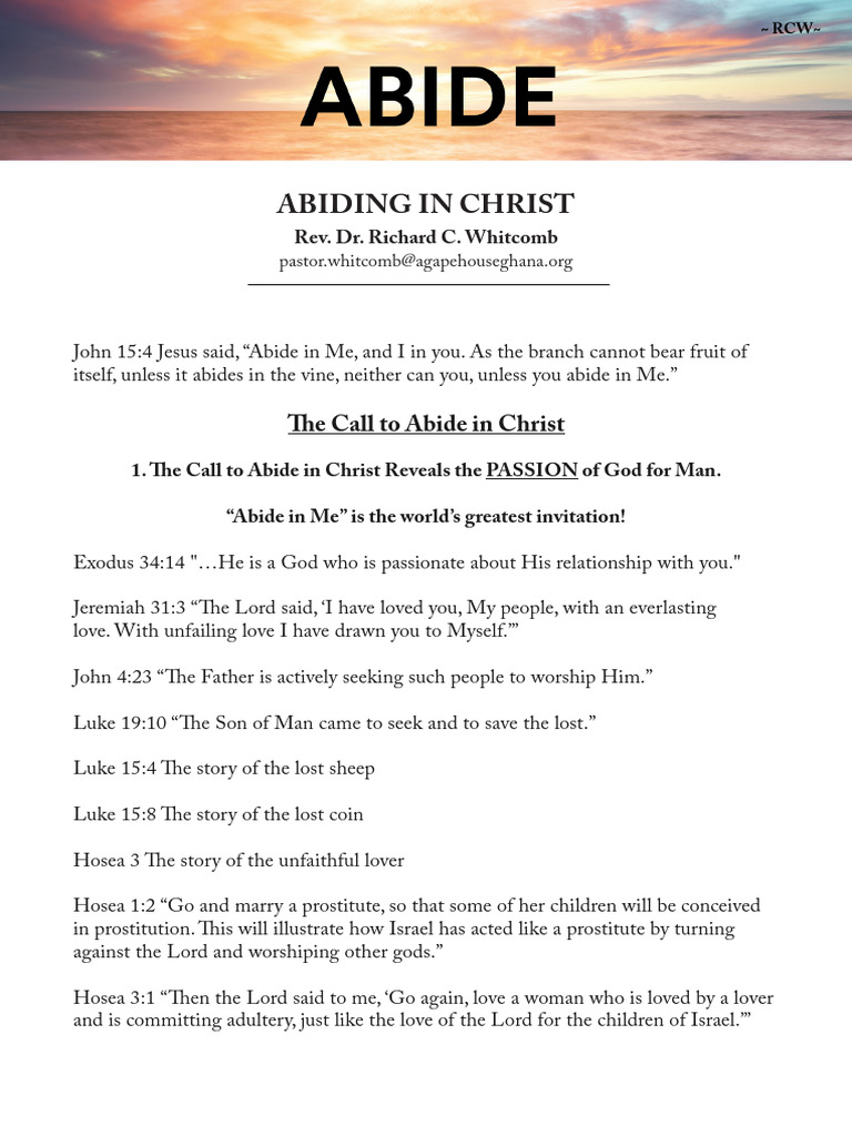 Abiding in Christ | PDF | Jesus | Bible Content