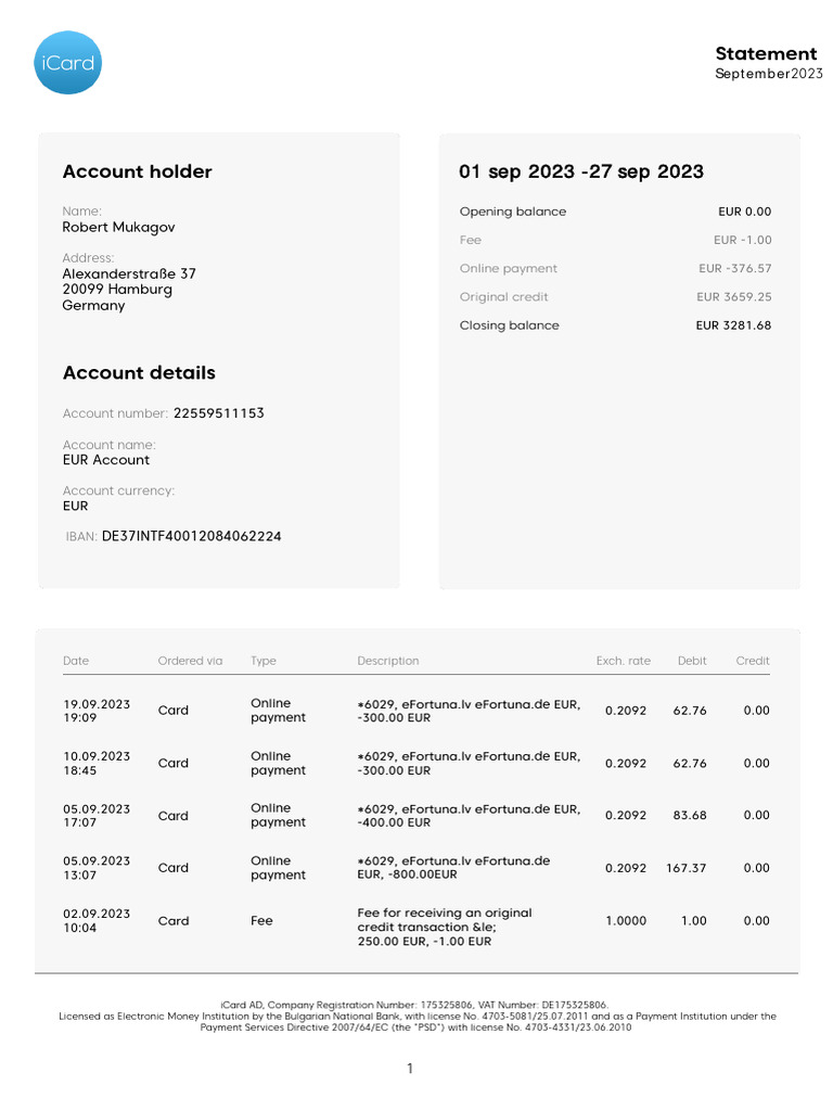 Icard 30805039929 014393 | PDF | Credit Card | Euro
