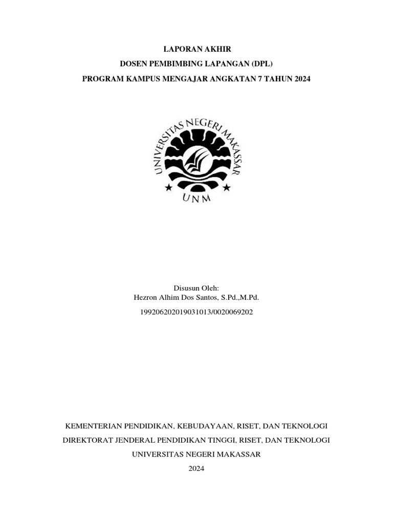 Laporan Akhir Kampus Mengajar Hezron | PDF