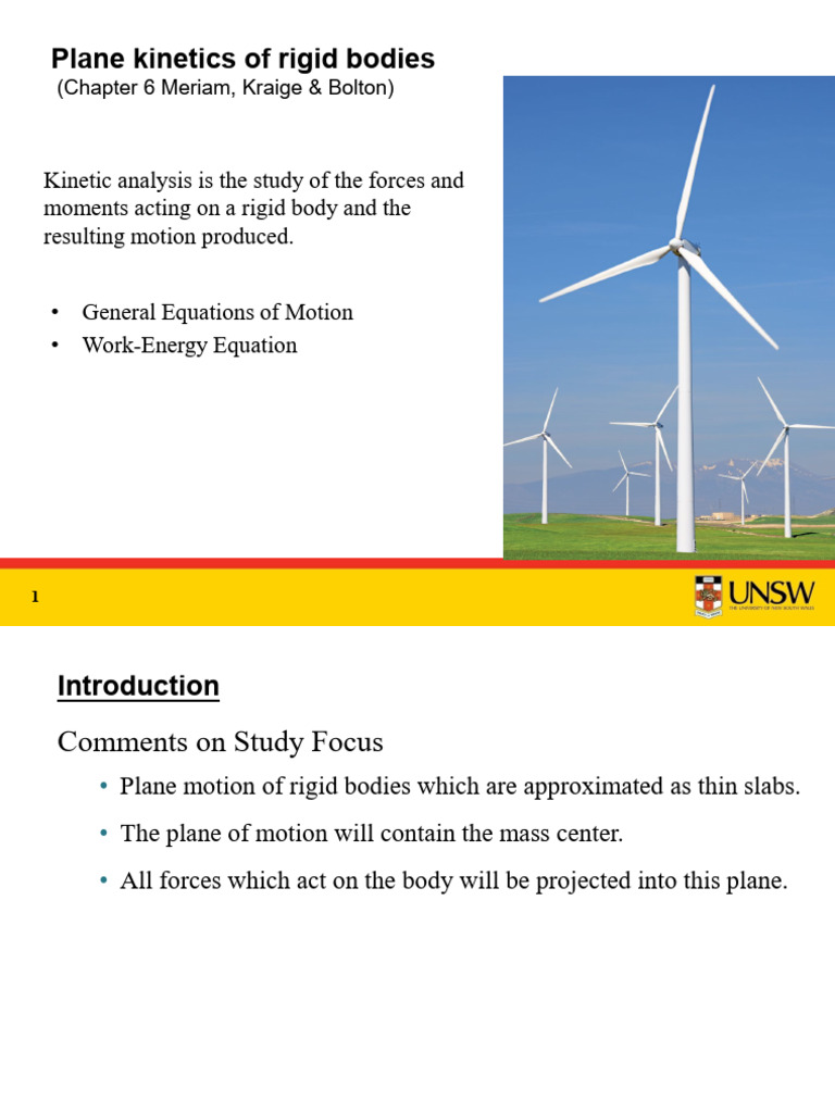 MMAN2300 Part A Week 4 Lecture Slides | PDF | Rotation Around A Fixed Axis | Kinematics