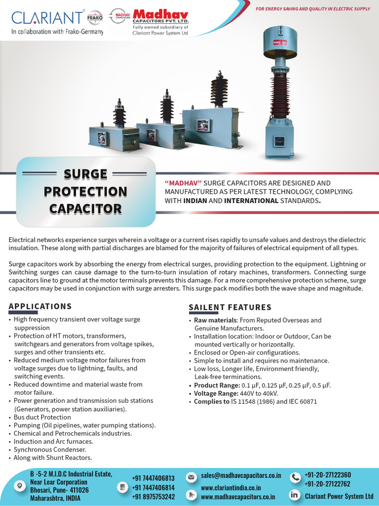 Surge Suppression Capacitors | PDF | Capacitor | Insulator (Electricity)