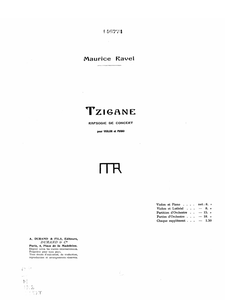 Tzigane Score | PDF