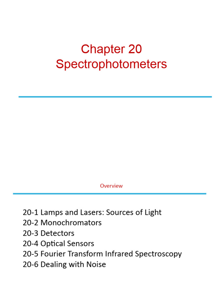 QCA9e Lecture PPT Ch20 | PDF | Spectrophotometry | Laser